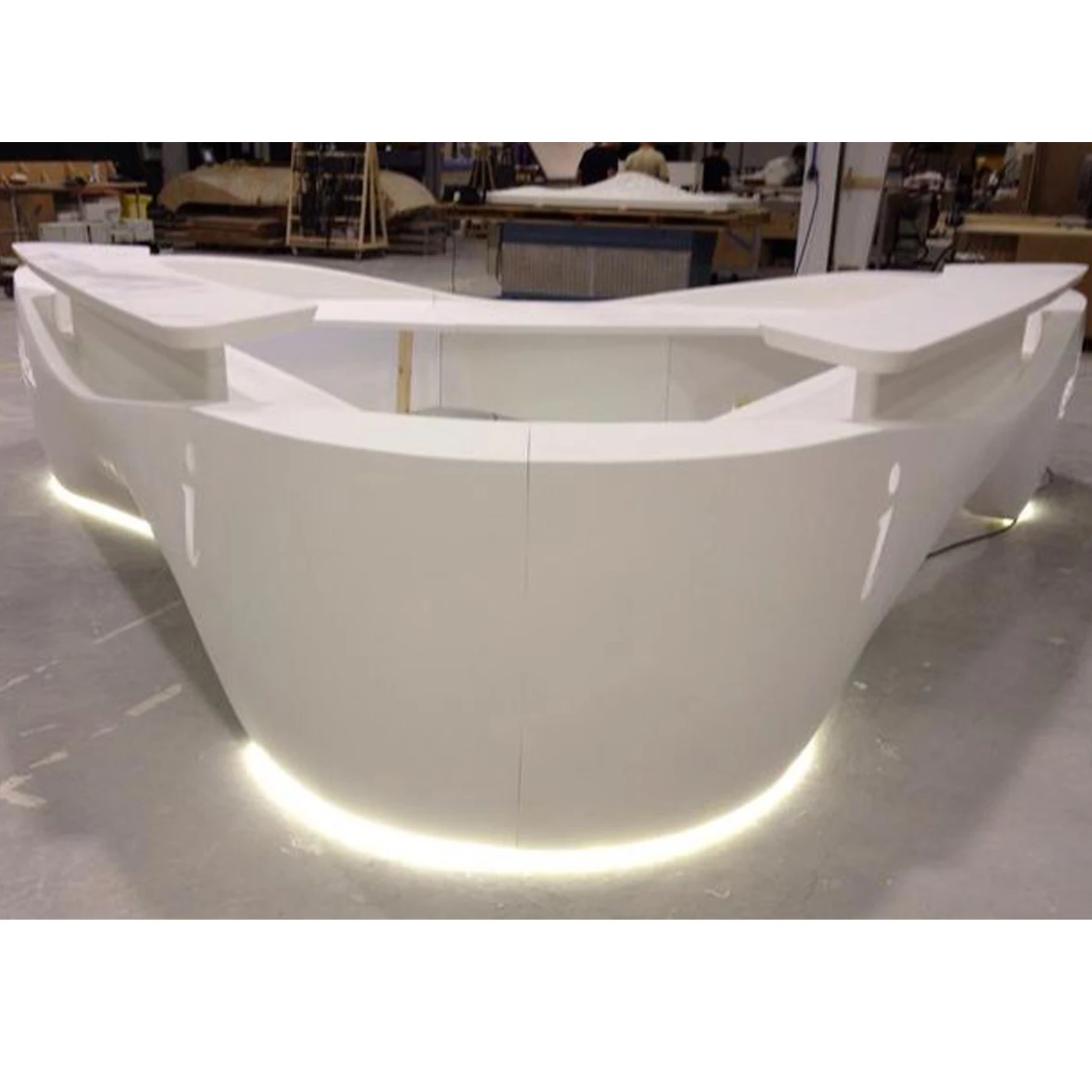Factory Custom Prefabricated-commercial bar Counter Circular Coffee ...
