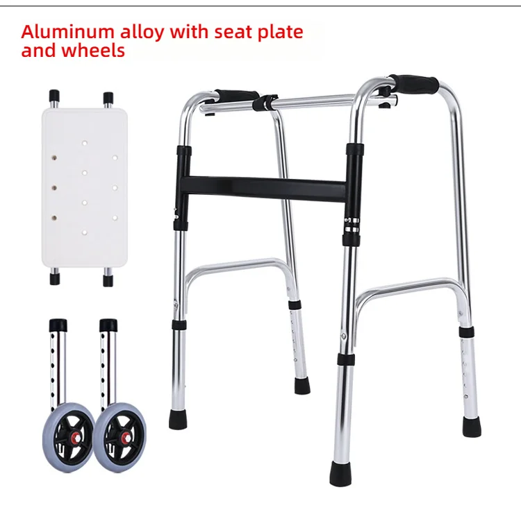Vertical Rolling Fold Walking Aid - Wheelchair With Pedals For Elderly ...