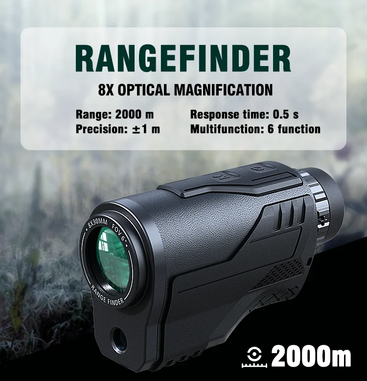 8X Magnification 2000m Long Distance Laser Rangefinders Rangefinder for ...