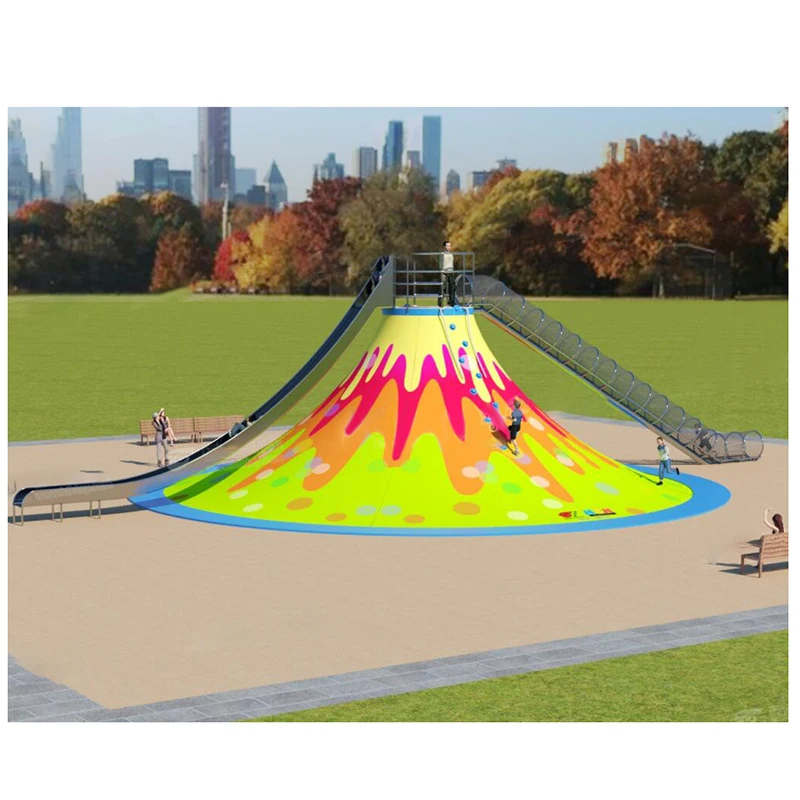 New Design Volcano Playground with Slide Volcano Inflatable Castle ...