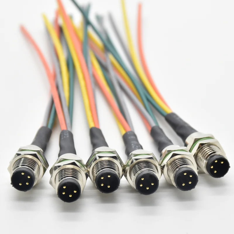 M8 Circular Connector 4pin Industrial Socket Sensor Waterproof Ip67 ...