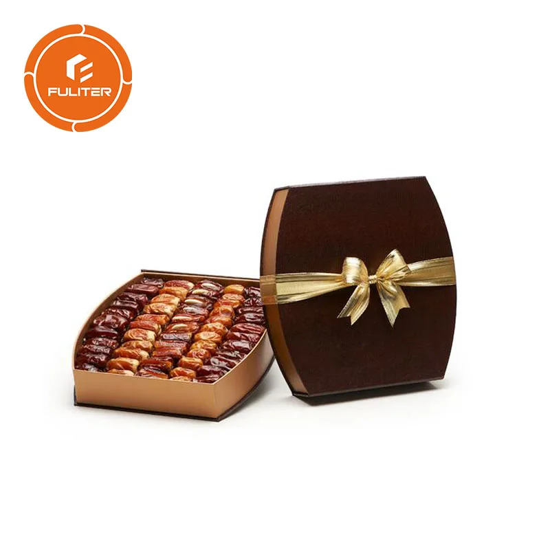 Custom Luxury Dry Fruit Dates Boxes With Divider Pvc Window Paper ...