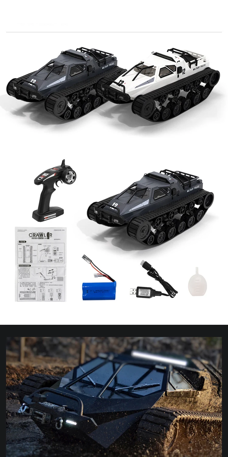 Rc High Speed Tank Rechargeable Rock Crawler Off Road 4wd 360 Rotating ...