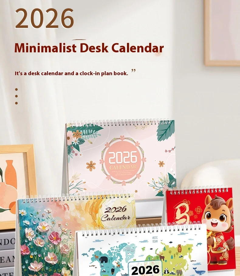 Customized 365 Days Calendarios 2026 Table Desk Calender Printing High ...