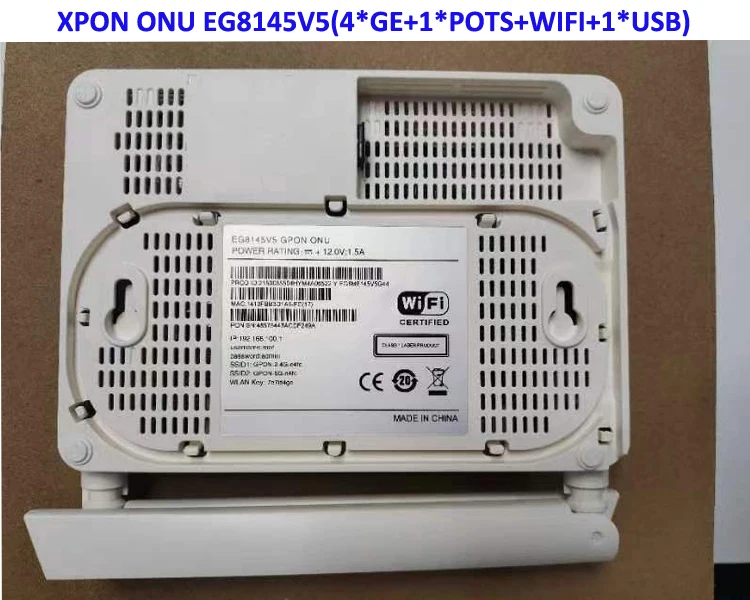 Fiber Modem Echolife EG8145V5 - Dual Band ONU with USA Plug