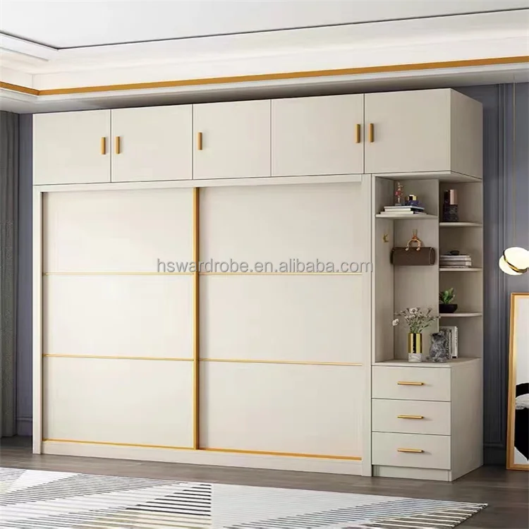 Custom Made Wardrobe Wooden Sliding Door Wardrobe Simple Modern Panel ...