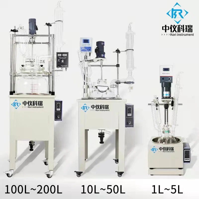 Benchtop Pilot Plant Chemical Reactors System Jacketed Glass Reactor ...
