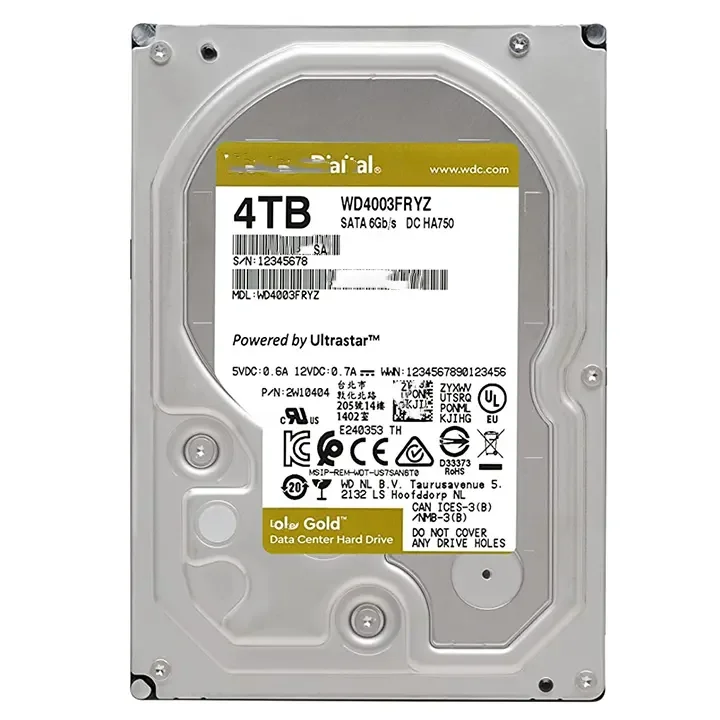 For Data Centers And Storage Systems Gold 3.5inch Sata 7200rpm With 128mb Cahe Hard Disk Drive 1 ...