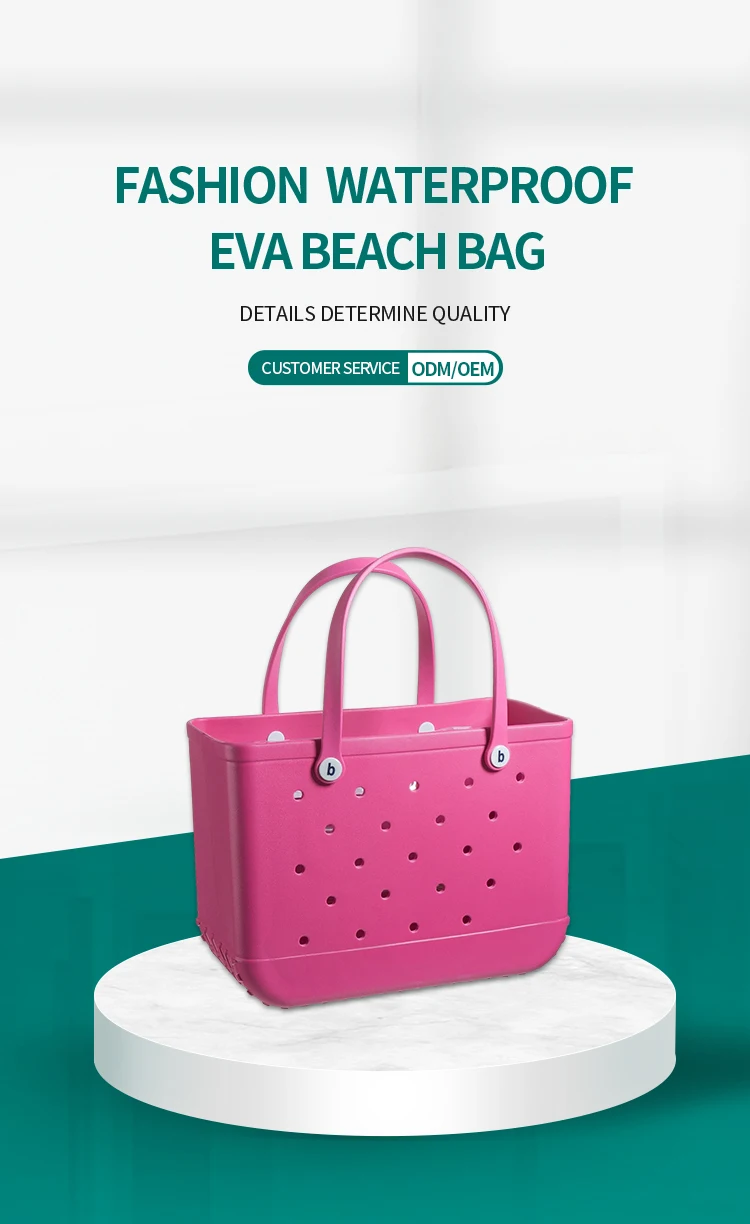 Large Capacity Summer Fashion Silicone Tote Bag Custom Waterproof EVA ...