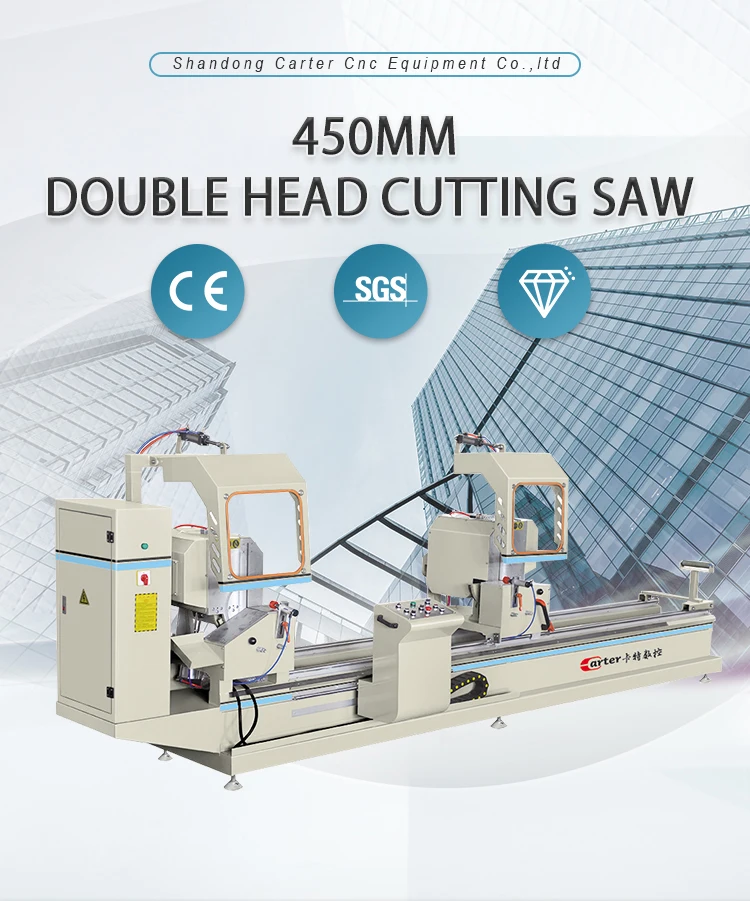 Upvc Window Making Aluminum Cutting Saw Double Head 45 and 90 Degree ...