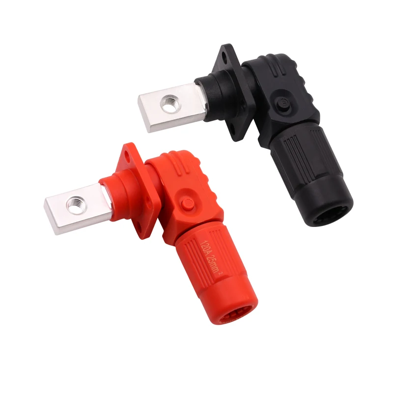 Pin Size 8mm 120A 150A 200A Right Angle 90 Degree Plug Socket HV Energy ...
