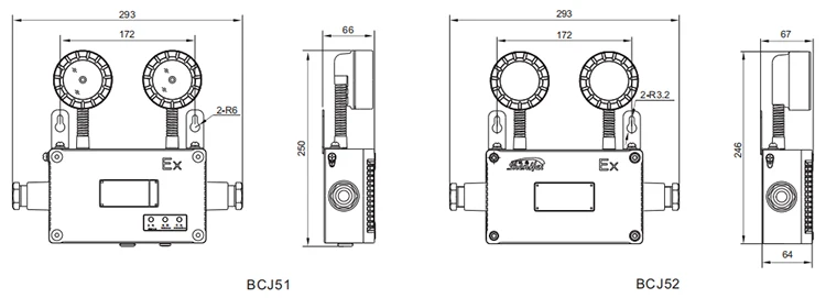 Explosion Proof Lighting Exit Signs For Business With Battery Backup ...