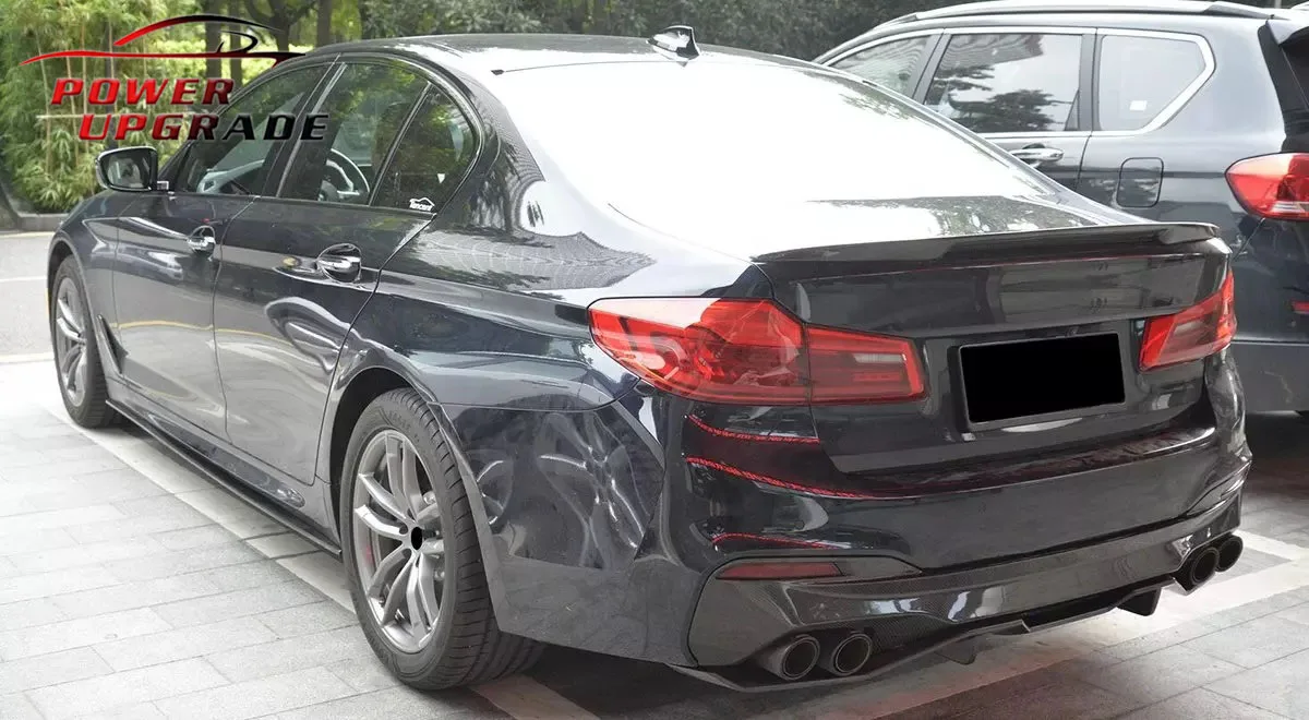 Mp Style Carbon Fiber Rear Lip Bumper Rear Diffuser For Bmw 5 Series ...