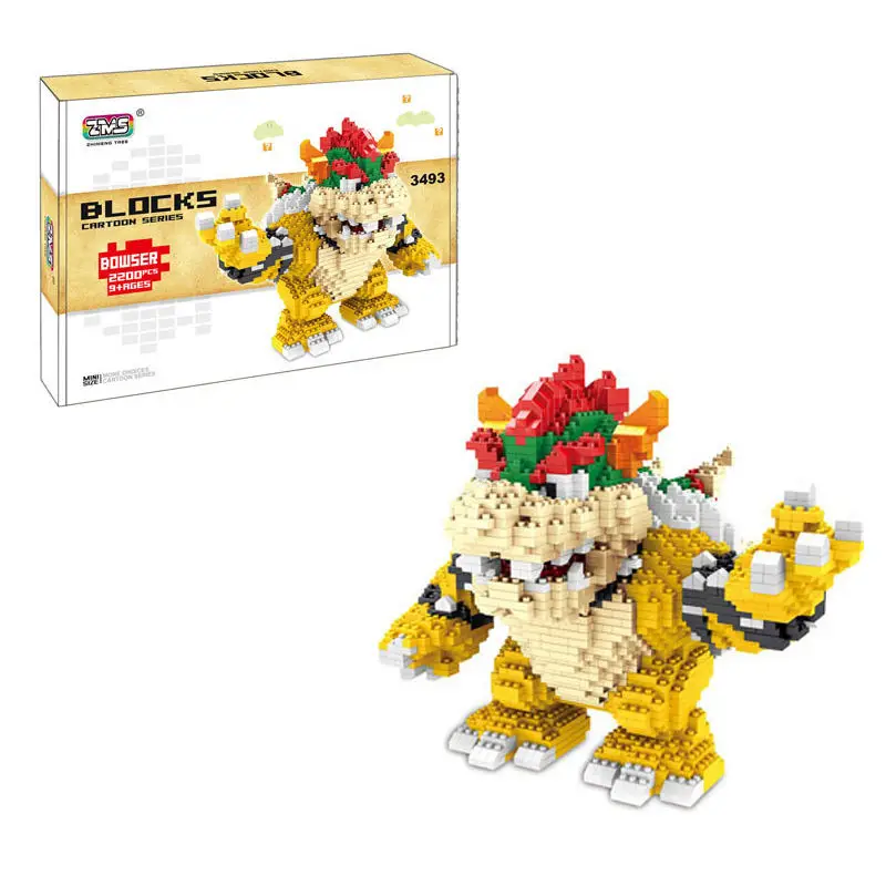 Cartoon Collection Game - Assembled Marioed Diamond Bricks