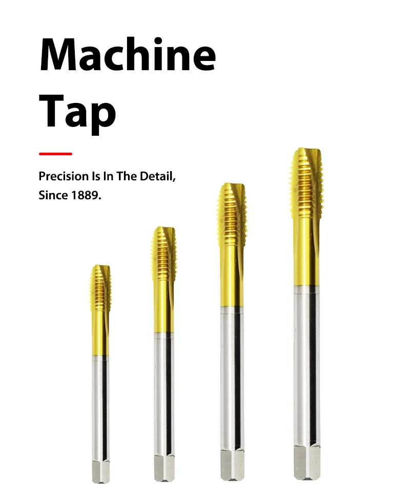 Hsse M35 Cobalt Fully Ground Spiral Pointed Taps Din376cnc Machine Taps Tin Threading Cutting ...