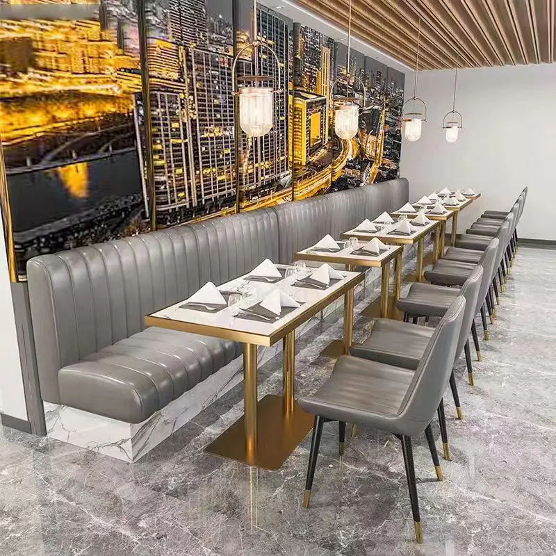 Light Luxury Restaurant Booth Sofa Barbecue Restaurant Tea Restaurant ...