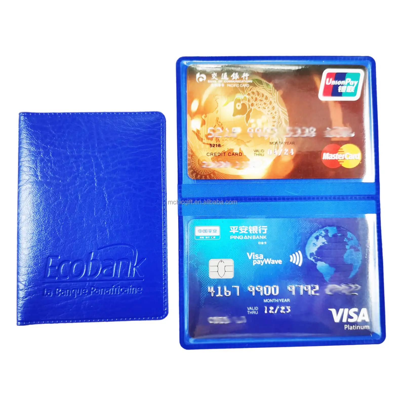 Customized Bifold PVC ID Card Holder - Soft Plastic Sleeve