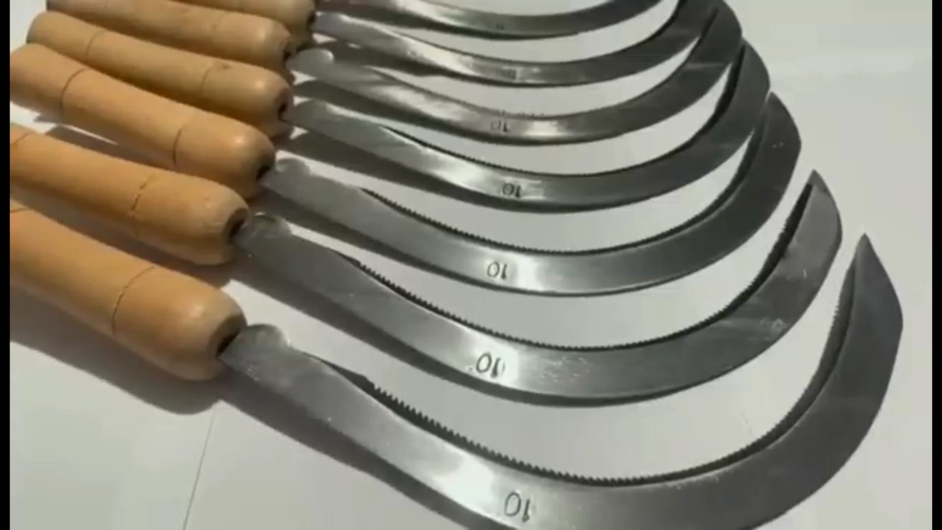 Steel Sickles Hand Agricultural Tools Palm Grass Farming Sickles With Big Wooden Handle Sickle ...