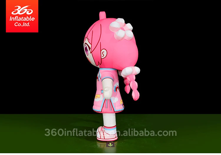 Moving Inflatable Girl Mascot - Custom Advertising Costumes