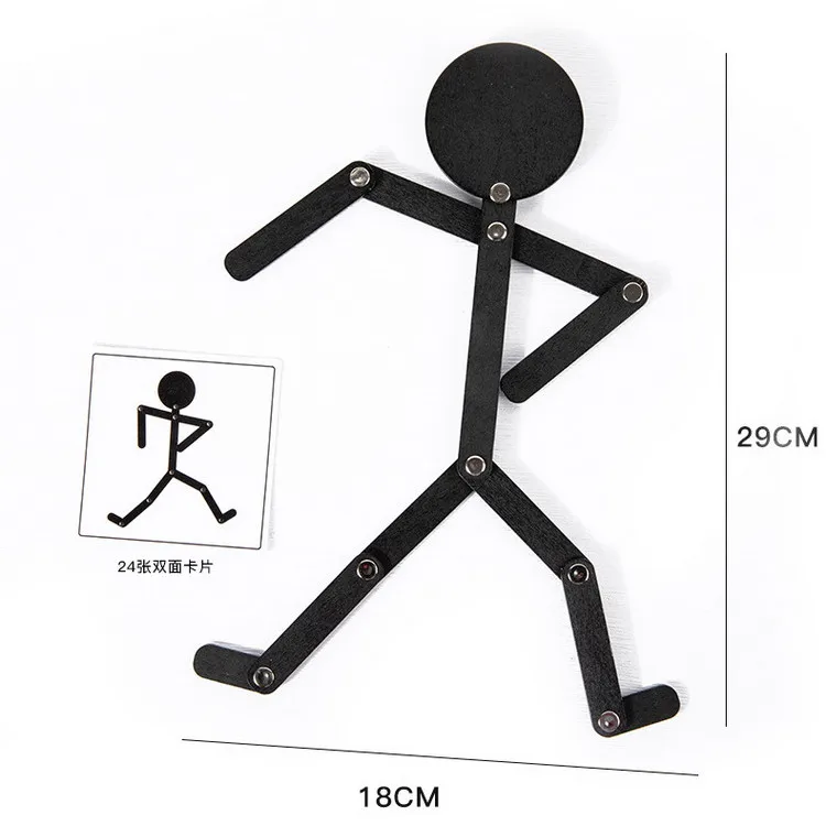Hand Skill Fine Motor Training Wooden Stick Men Toy - 3D Jigsaw Puzzle ...