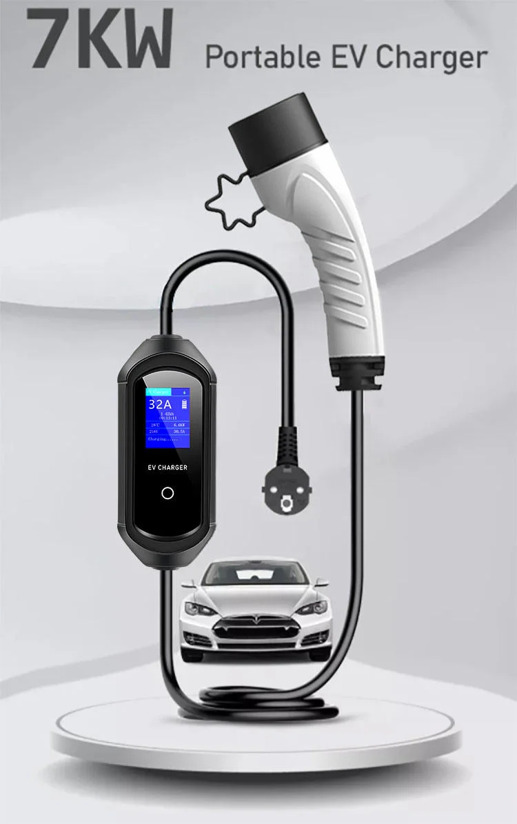 Home Use Adjustable Current 32A Level 2 EV Car Charger Type2 Type1 EV ...