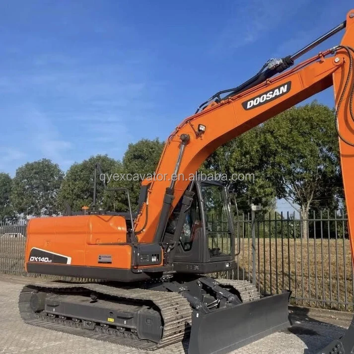 Used Construction Equipment Doosan Dx140 Crawler Excavator with Low ...