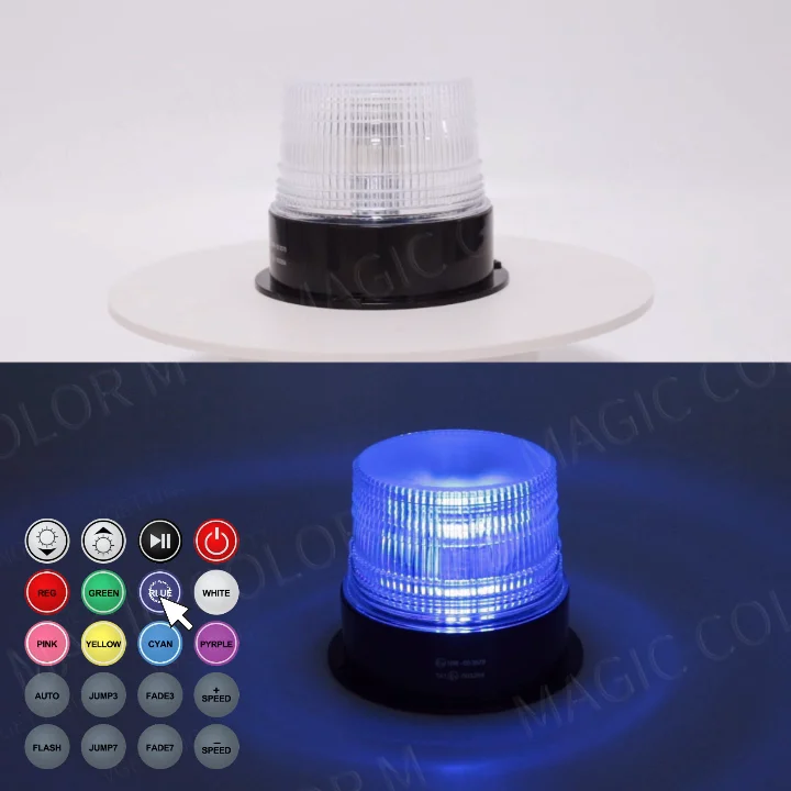 8 Colors Led Loof Top Strobe Beacon Lamp Flashing Remote Control ...