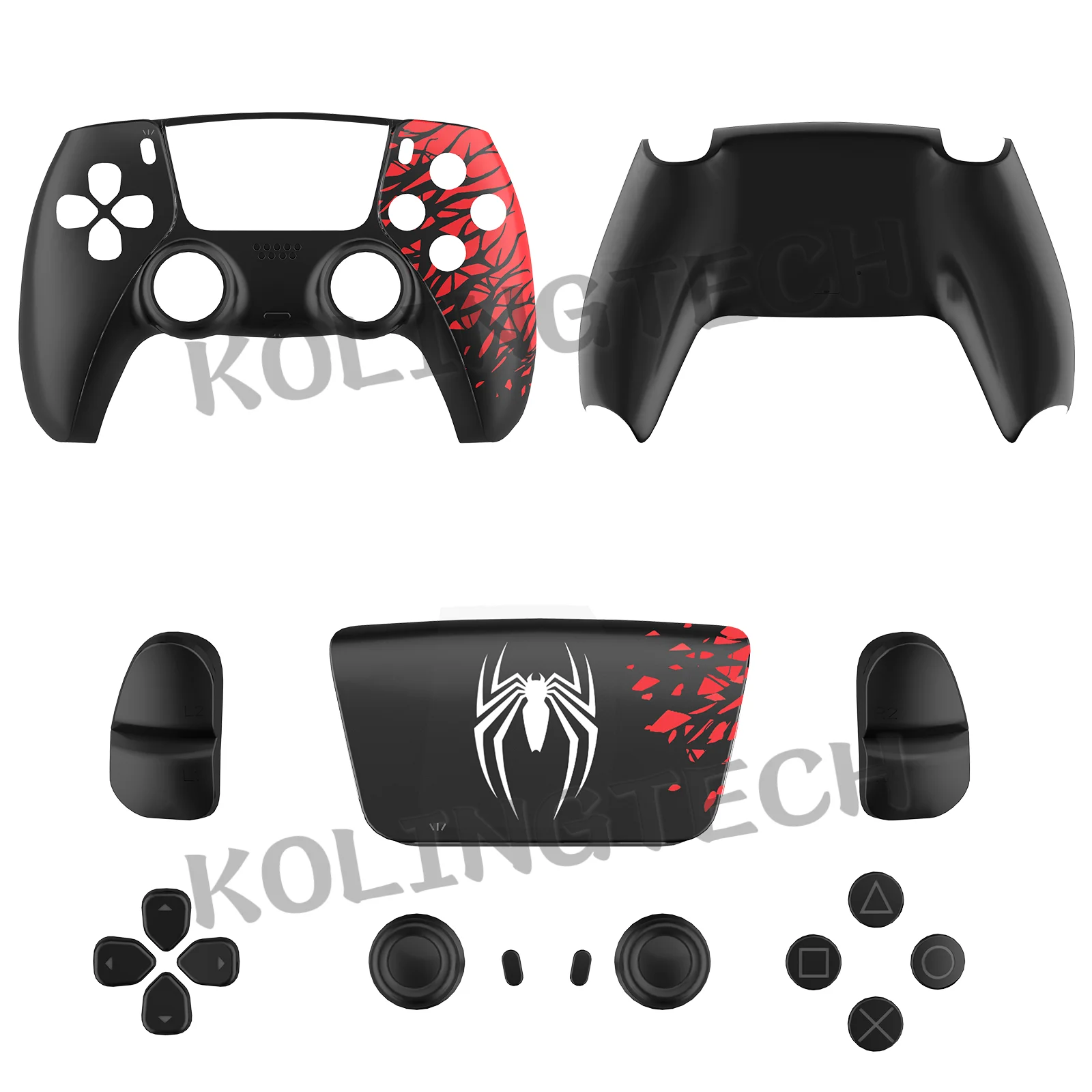 Touchpad Front Back Housing Shell for PS5 Controller DIY Replacement ...