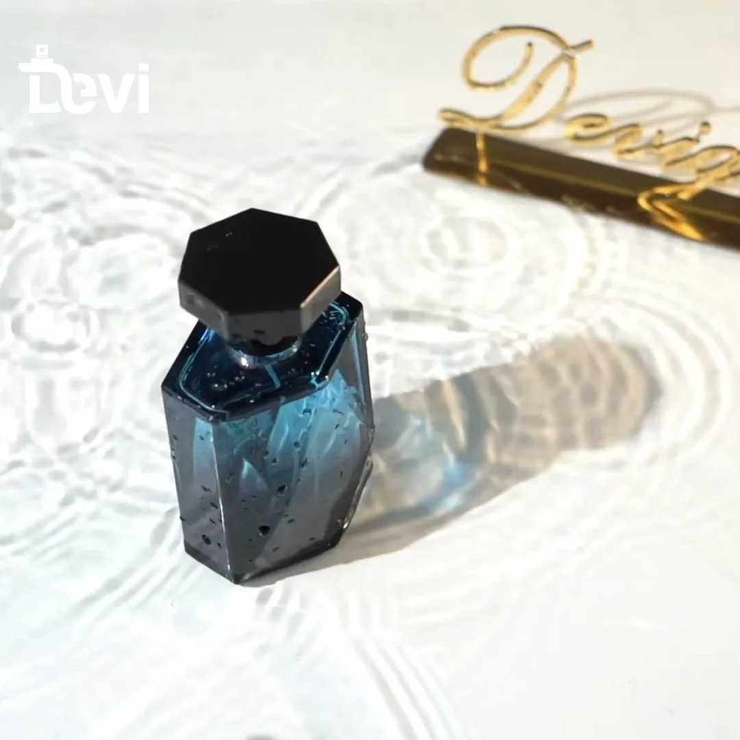 Customize Rectangular Black Clear Glass Empty Refillable Replacement ...