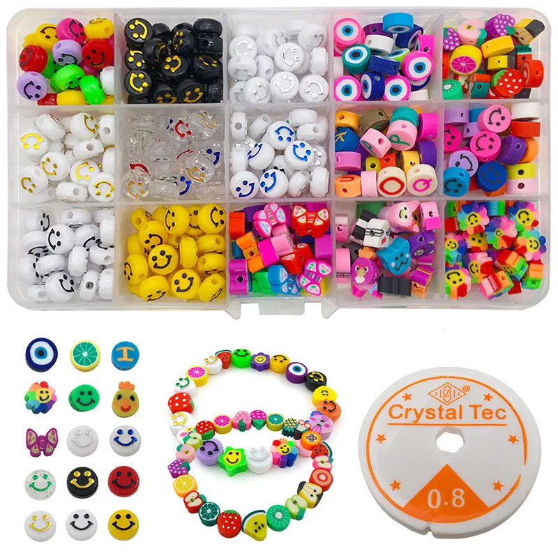 Factory Wholesale Colorful Polymer Clay Beads Sets , Fruit Clay Beads ...