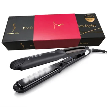 Private Label 2 In 1 Professional Hair Straightener Crystal Ceramic ...