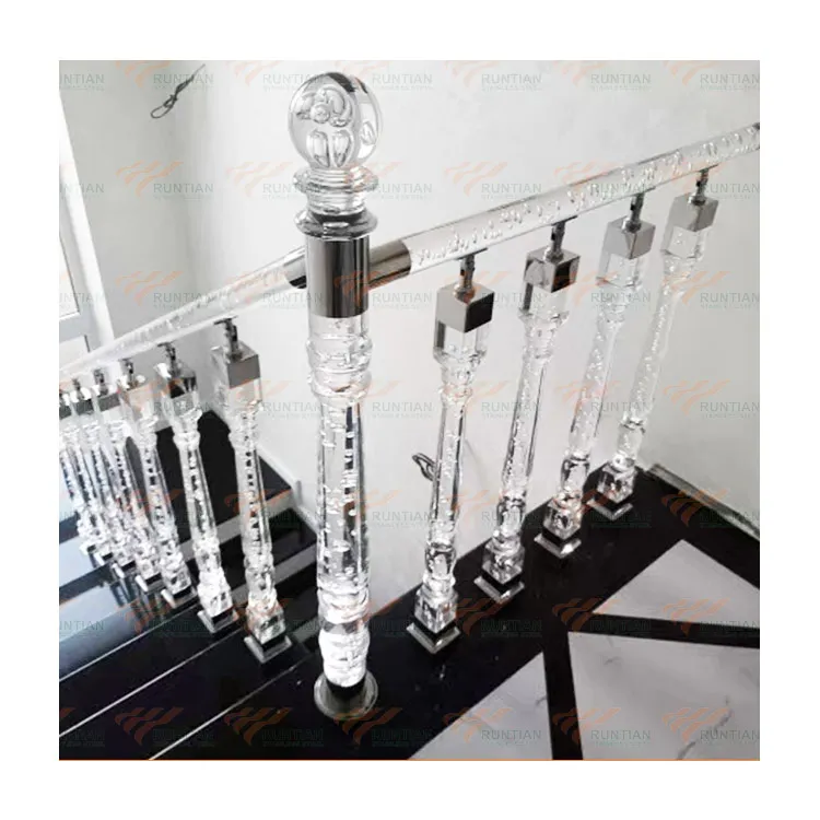 Turkish wholesale clear acrylic columns balustrade stair deck railing ...