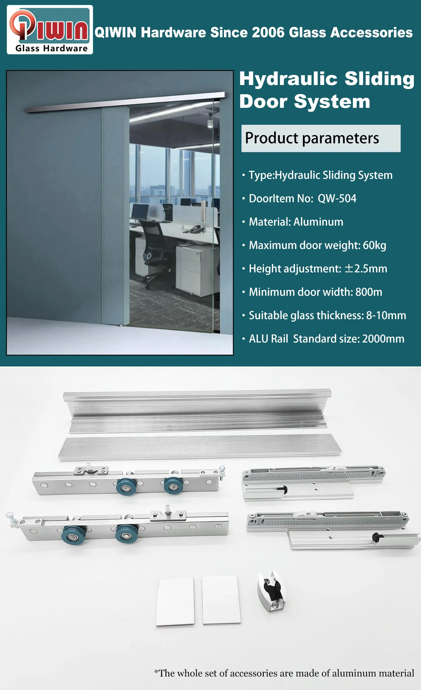 Frameless Sliding Doors For Shower Enclosures Slim Aluminum Track With ...