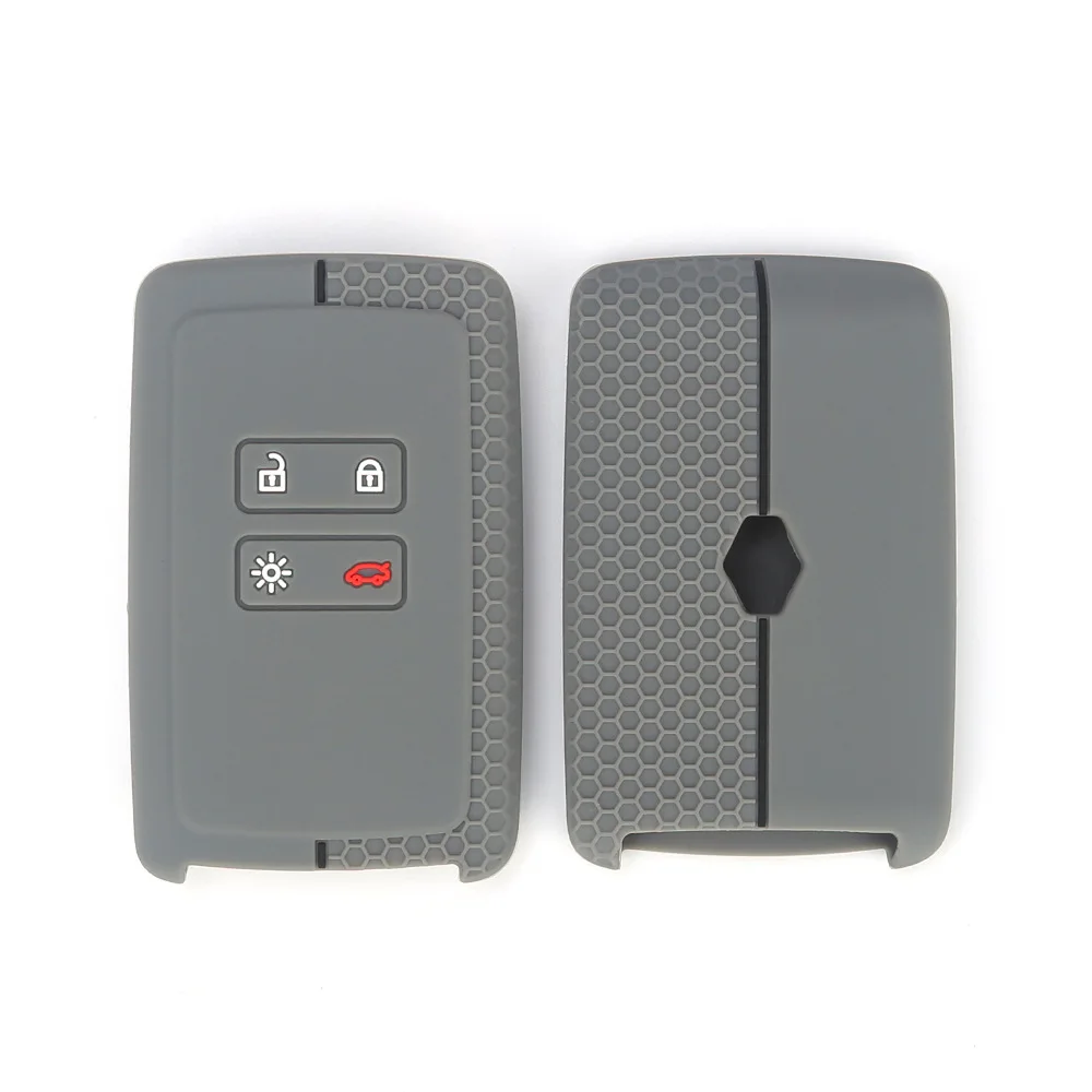 4-button Honeycomb Pattern Smart Remote Control Silicone Car Key Cover ...