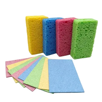 Natural Cellulose Wood Pulp Dish Sponge Non-scatch Pop Up Soft ...