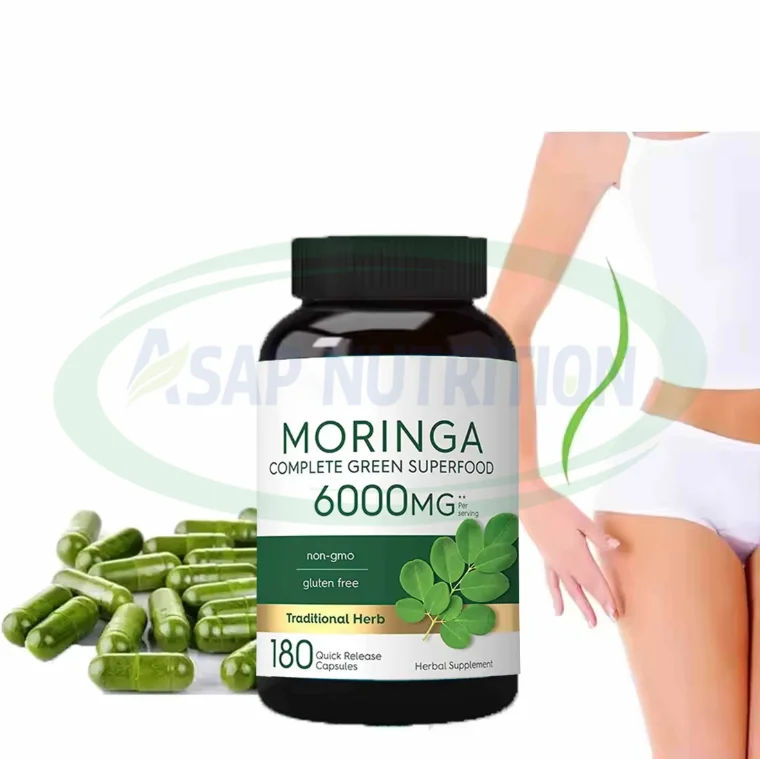 Private Label Moringa Leaf Leaves Extract Oil Capsule Supports ...