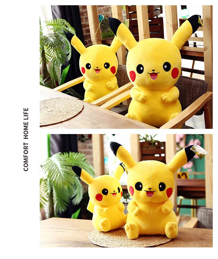 Pikachu Plush Toys Cute Version Charmander Pocket Monsters Pets Elf ...