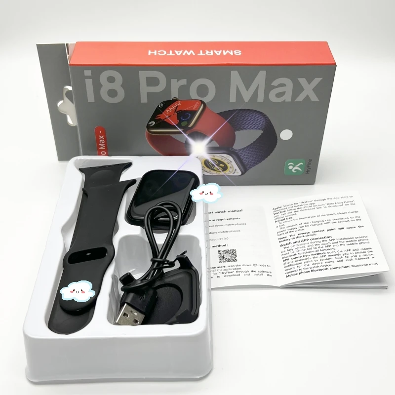 New I8 Pro Max Smartwatch 2023 Men Bt Call Men Sport Smart Band Custom ...