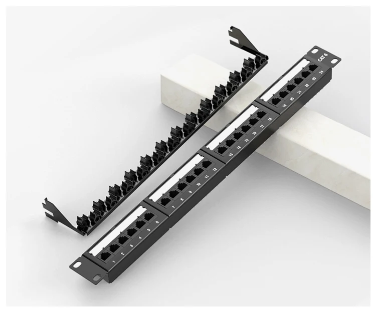 ZHEFAN RJ45 Socket 8P8C Lan Patch Panel 24 Port 19inch 1U Networking ...