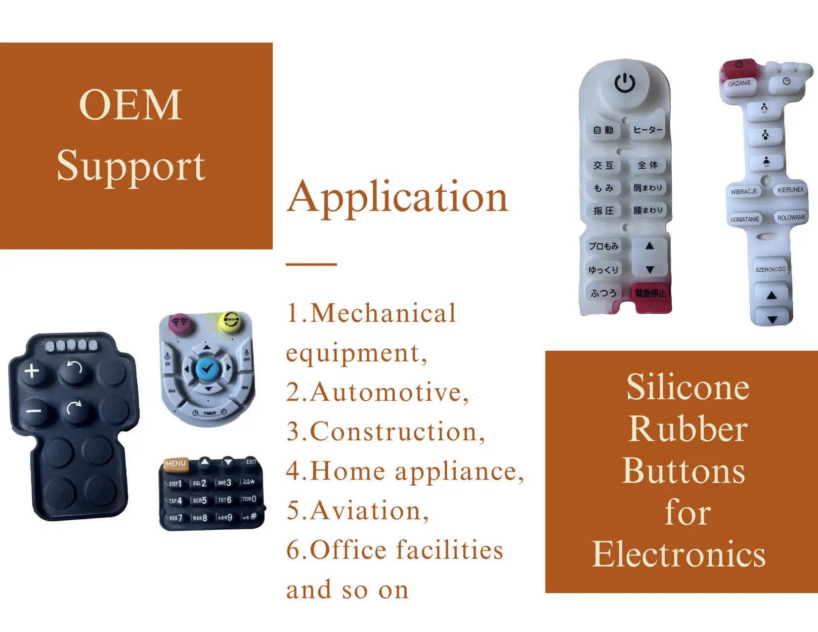 Blank Keypad Flexible Key Overlay Rubber Button Keypads Keyboards ...