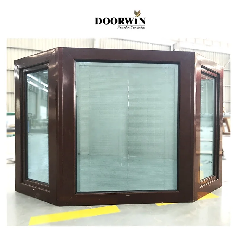 Soundproof Wooden Frame Aluminum Clad Bay Window from Shandong Doorwin ...