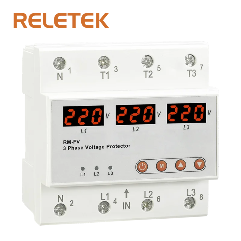 Reletek Din Rail Adjustable Over Under Voltage Protective Protector ...