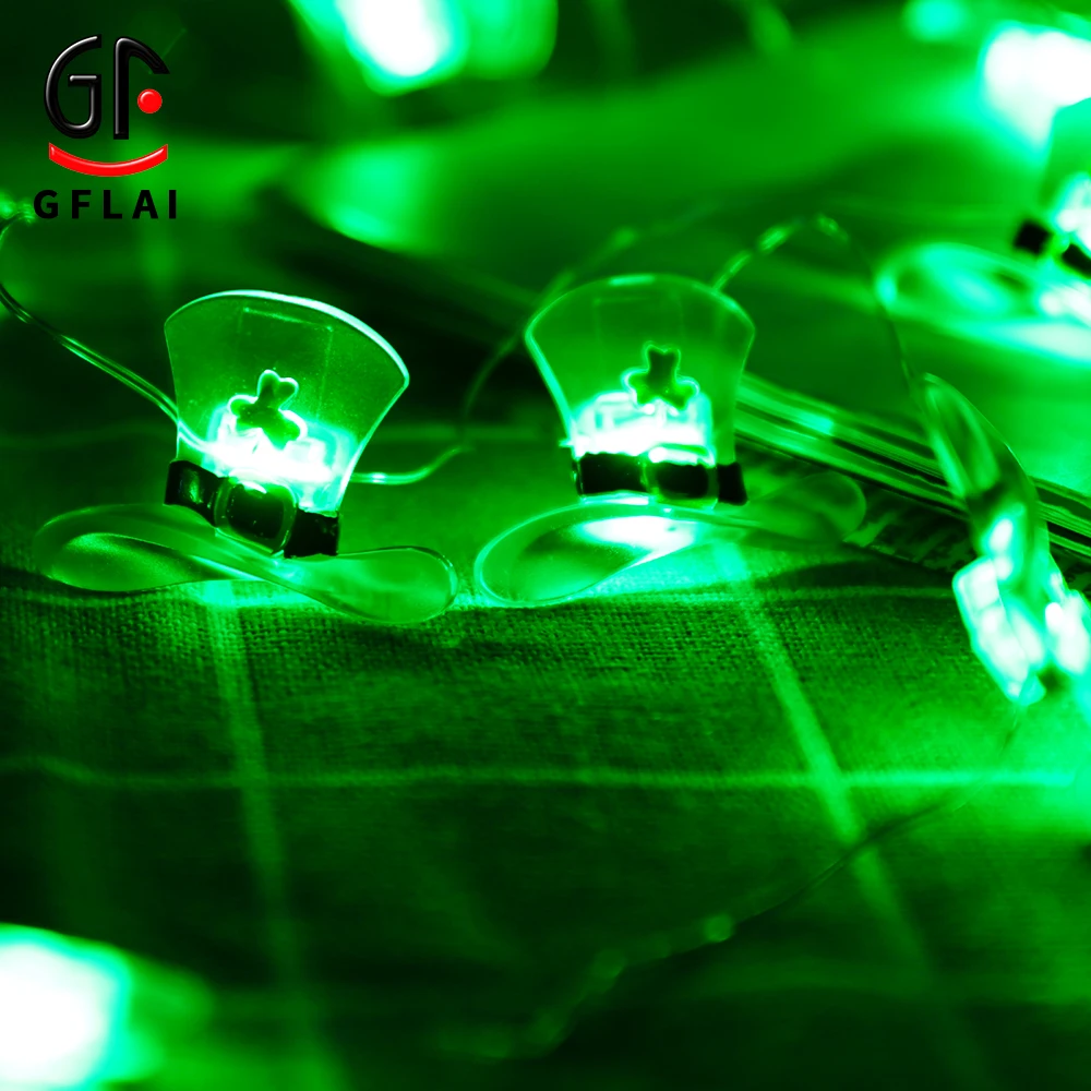 St. Patrick's Day Lucky Shamrock Clover String Light 10 Ft 40 Leds ...