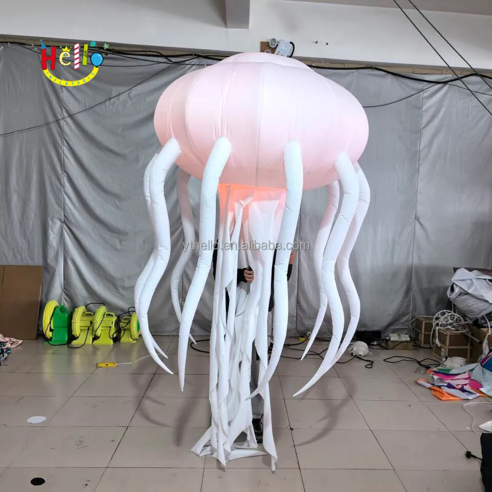 Giant White Inflatable Jellyfish Costume With Led Light - Buy ...