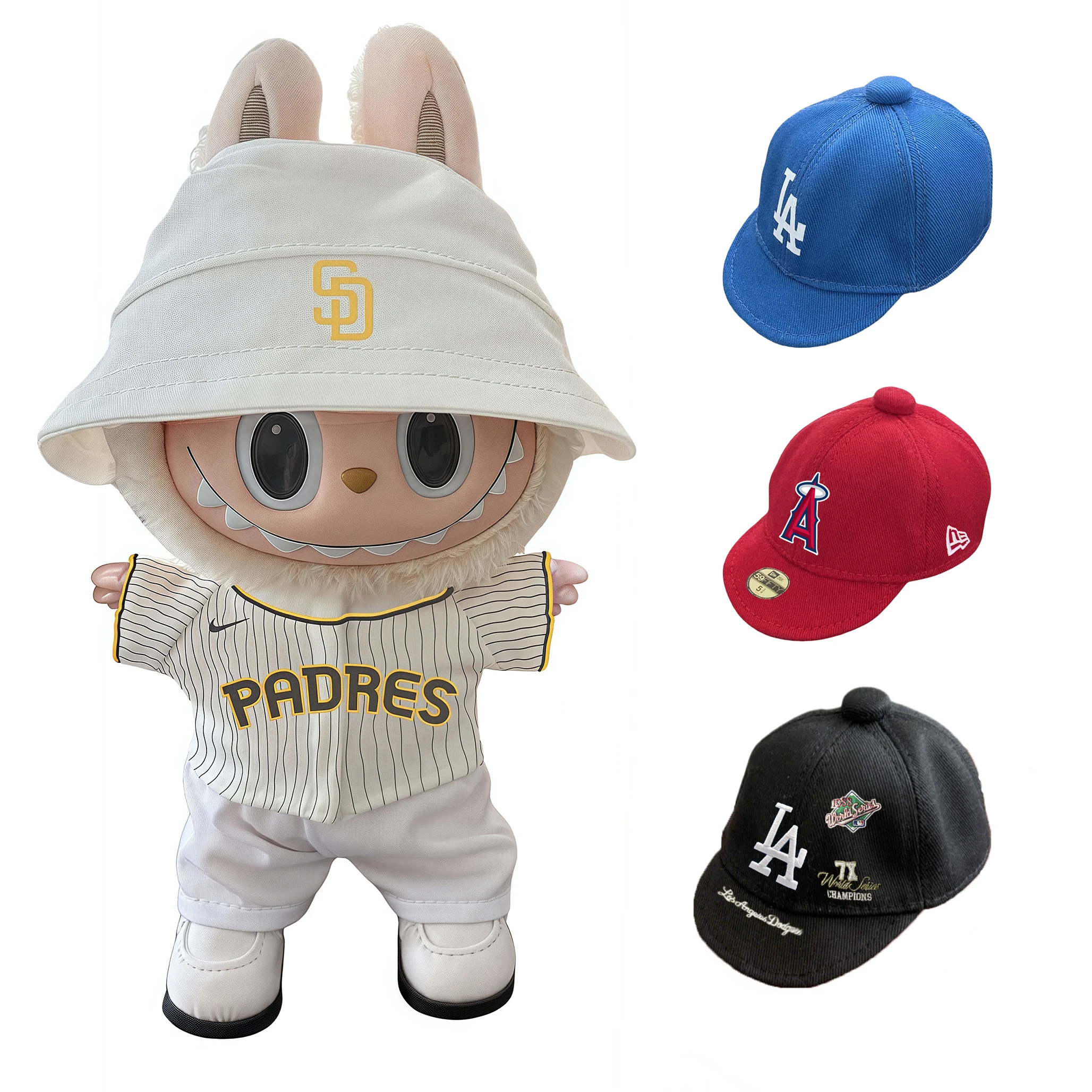 Labubu Keychain Baseball Cap Dodgers Baseball Cap Keychain Accessories ...