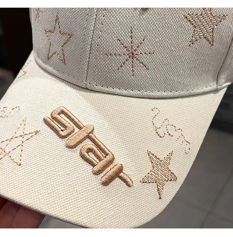 New Fashion 3d Star Letter Embroidered Baseball Cap Adjustable 6 Panel ...