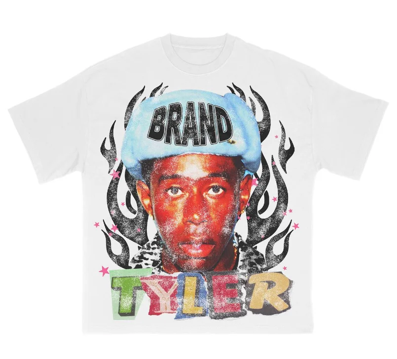 Custom Hip Hop Luxury Acid Wash T Shirt Dtg Print Oversized Cropped