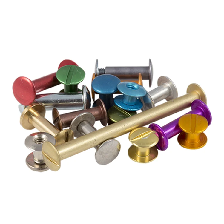 Flat Head Rivet Chicago Screw Black Metal Brass M6 8mm 90mm Custom ...