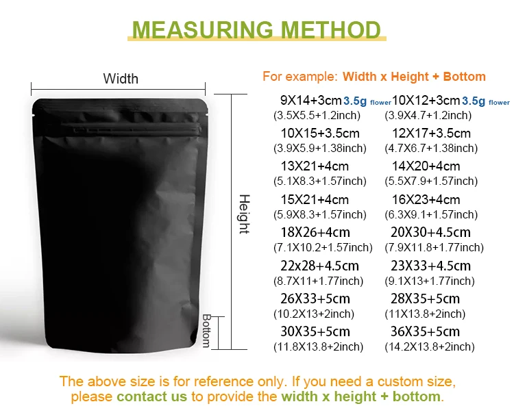 Custom Printed Resealable 3.5g Smell Proof Zipper Stand up Pouch Food ...