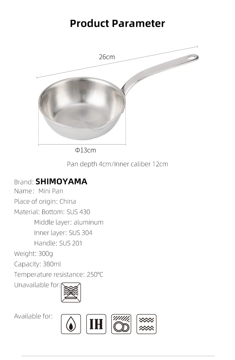 SHIMOYAMA Food Safe Frying Pan - Perfect for Mini Pancakes